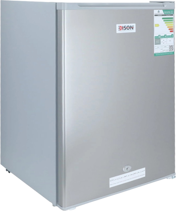ثلاجة إديسون، 76 لتر، 2.7 قدم، 1باب - فضي