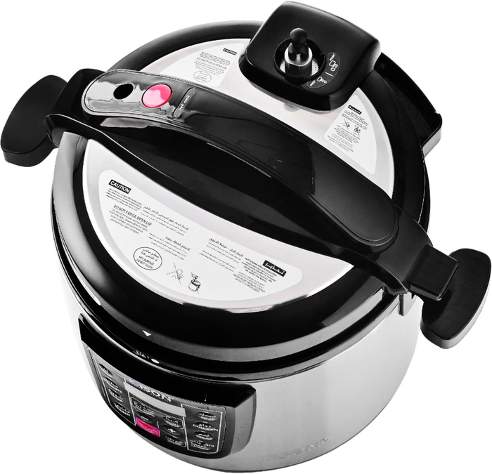 قدر ضغط إديسون المقناص برو، 6 لتر، 1000 واط، وعاء جرانيت - اسود